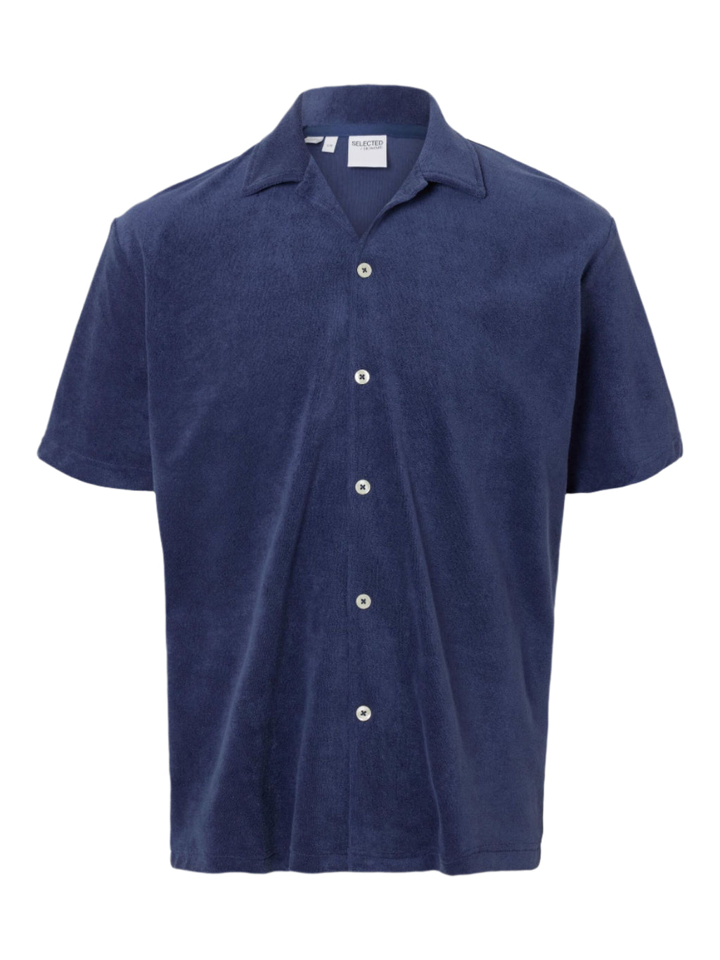 Selected Homme Terry Towelling Resort Shirt Blue – Real Clothing Southwell