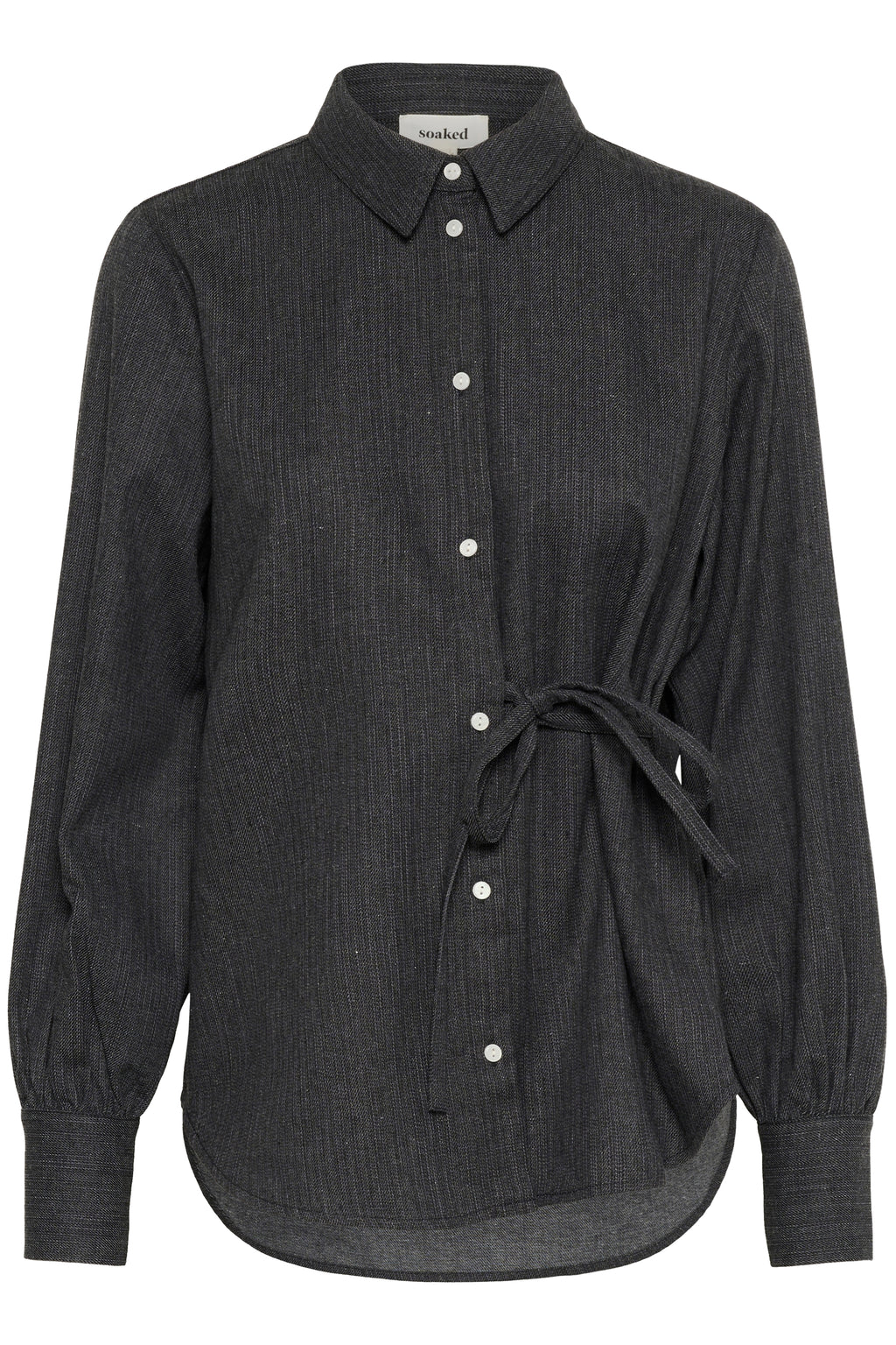 Soaked in Luxury Kesja Helen Shirt - Black Denim Stripe – Real Clothing ...