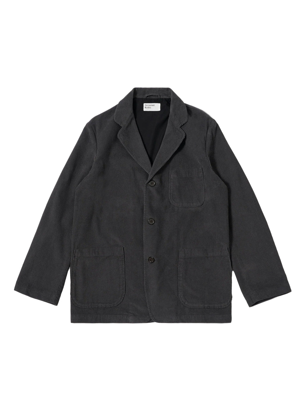 Universal Works Three Button Cord Jacket Charcoal – Real Clothing Southwell
