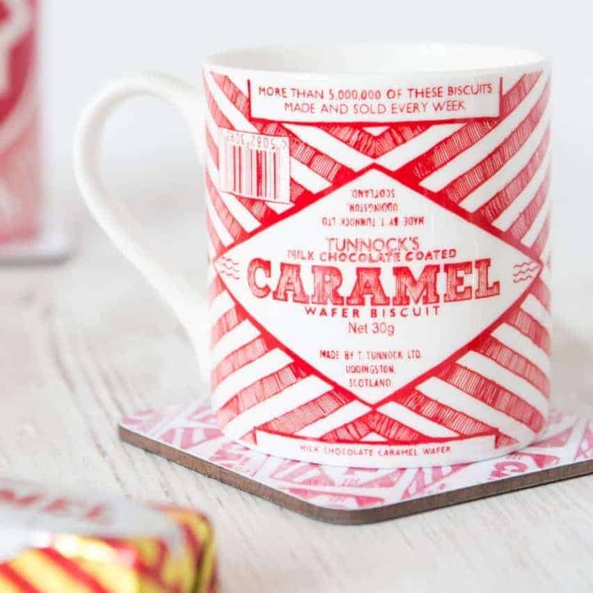 Tunnock's Caramel Wafer Wrapper China Mug – Real Clothing Southwell